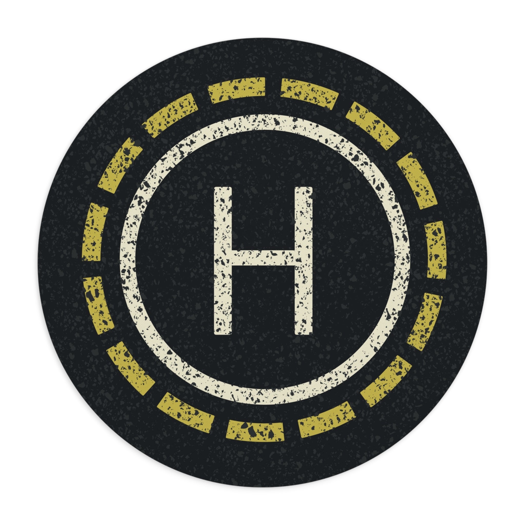 Helipad Mouse Pad – Vintage Helicopter Landing Desk Mat – Pilots HQ LLC.