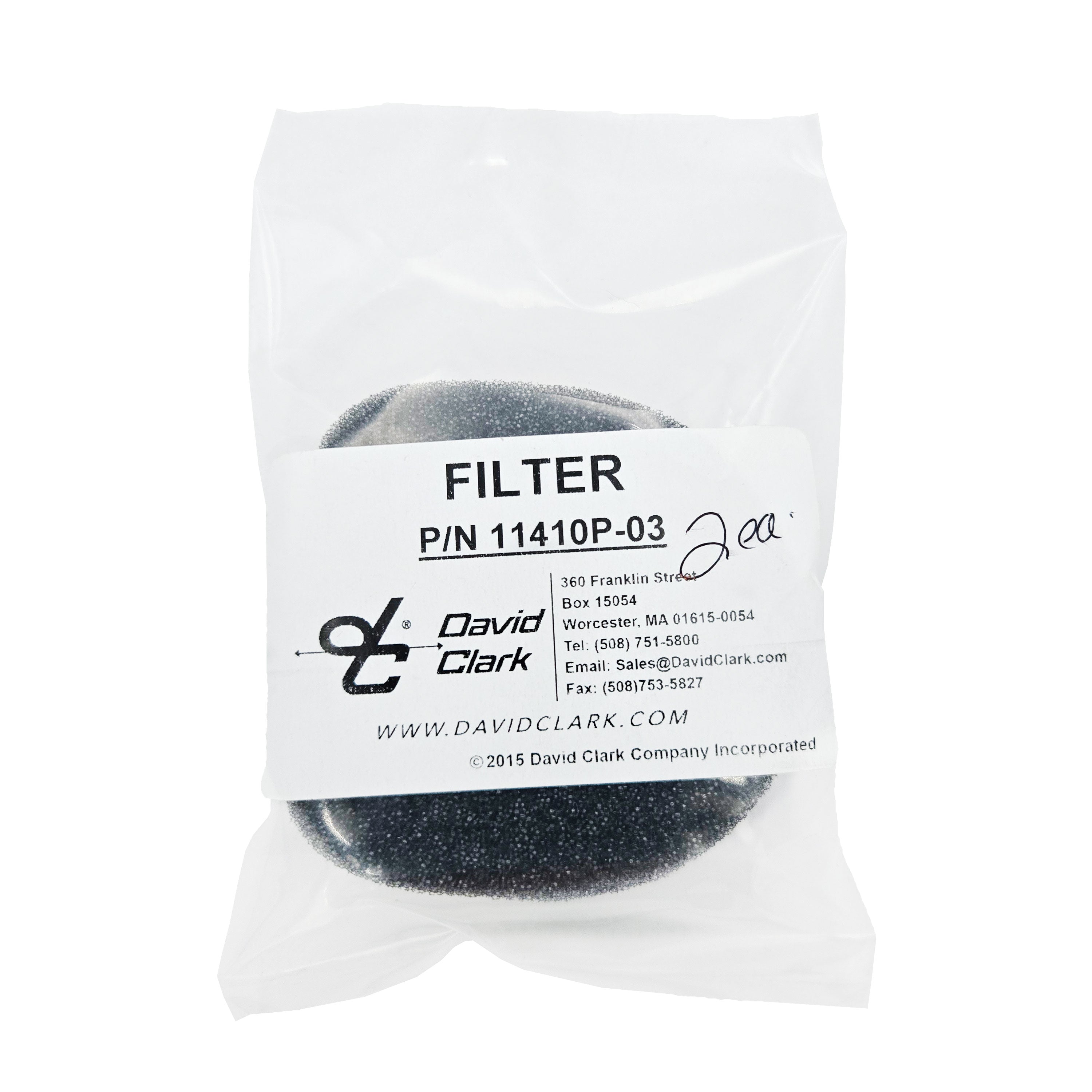 David Clark Acoustic Filter 11410P-03 | Aviation Headset Replacement ...