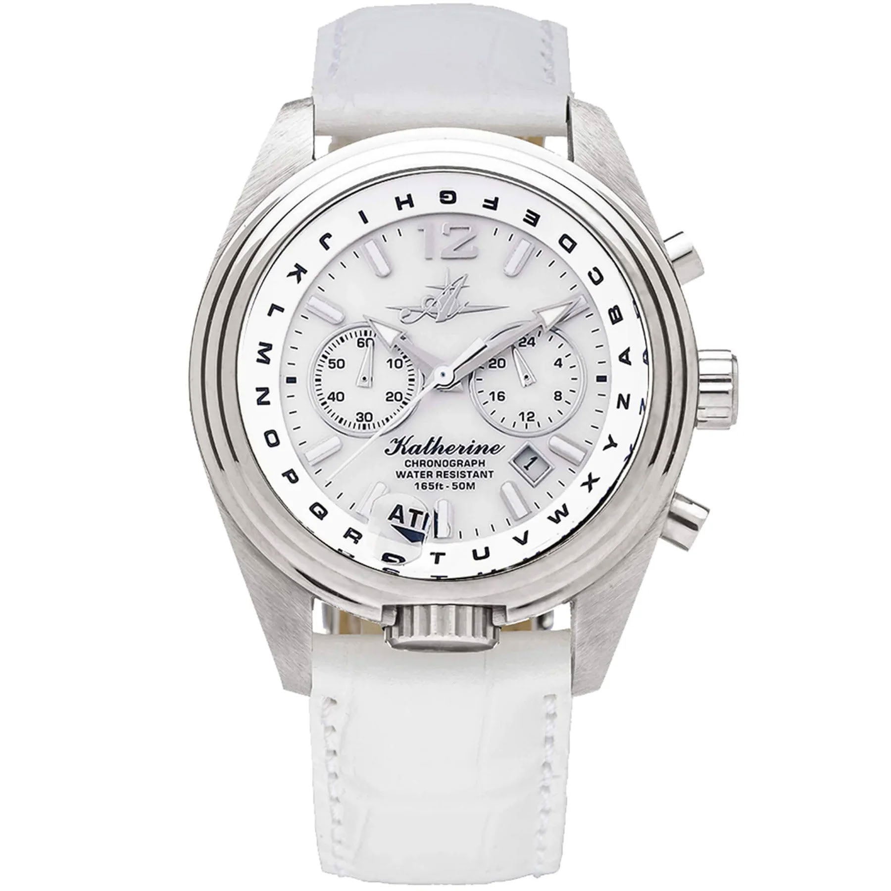 Katherine Women’s Pilot Watch – Chronograph & ALPHABezel – Pilots HQ LLC.
