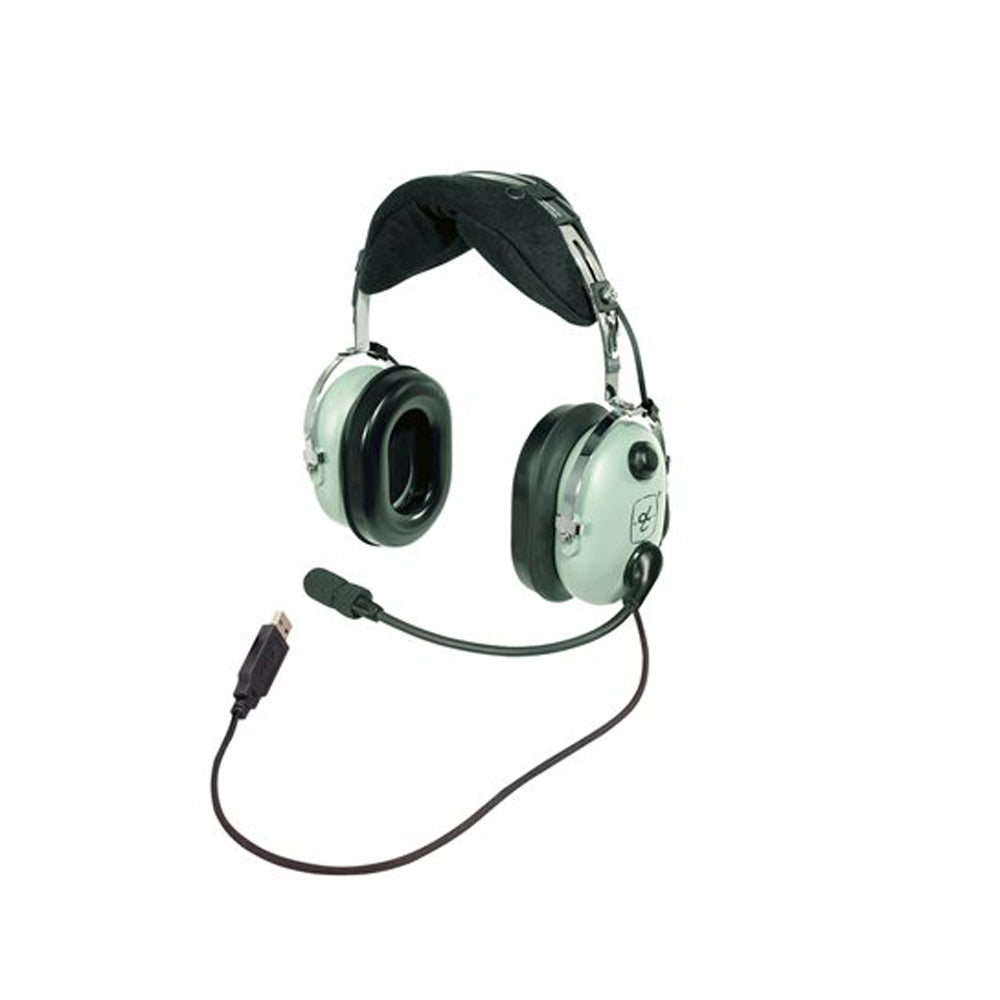 David Clark H-USB Stereo Headset with USB | Noise-Canceling Mic, PC ...