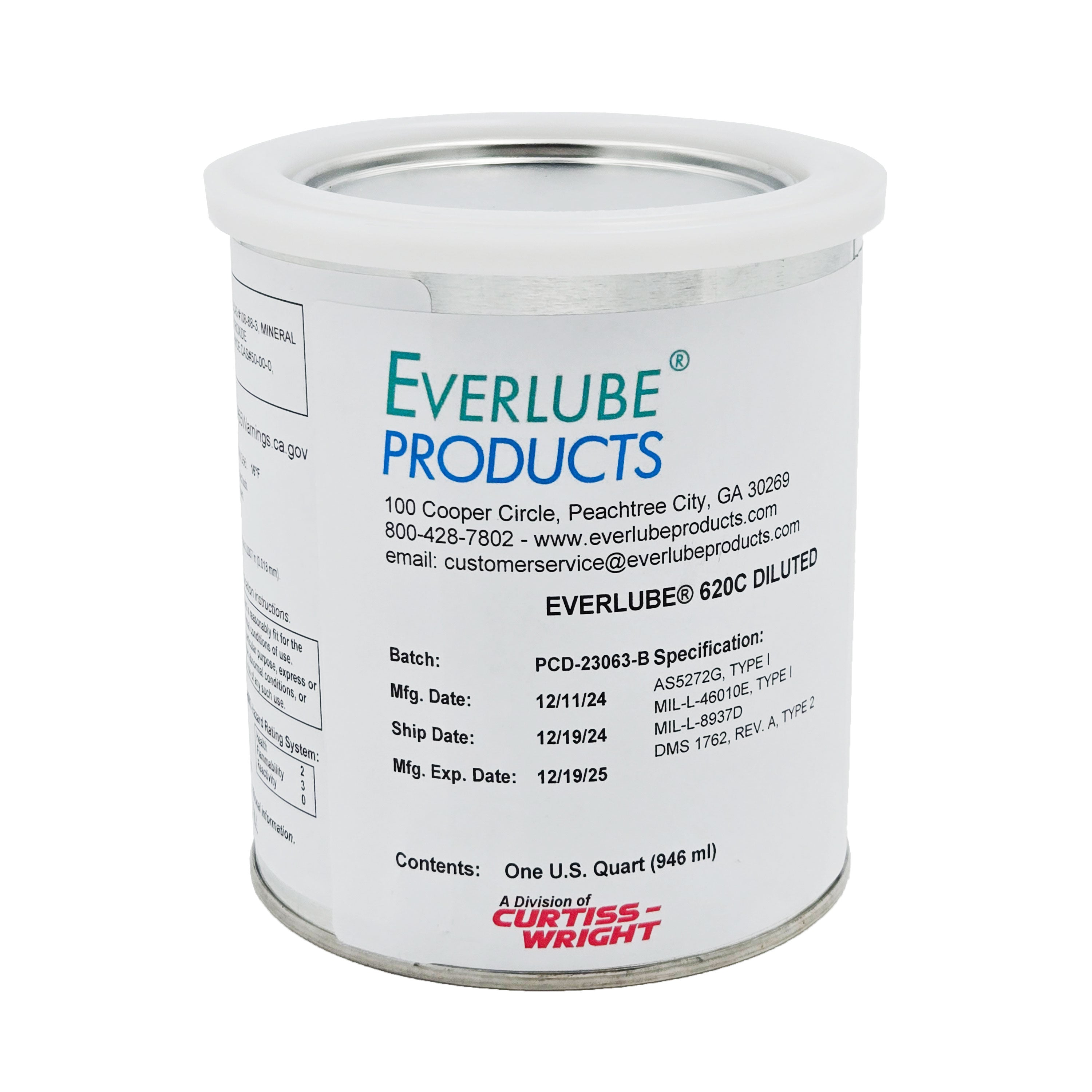 Everlube - Spec MoS2 Solid Film Lubricant, Quart Can | 620C Diluted MI ...