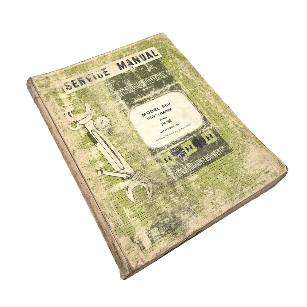 International Hough Model 560 Payloader Service Manual SM-560 – Pilots ...