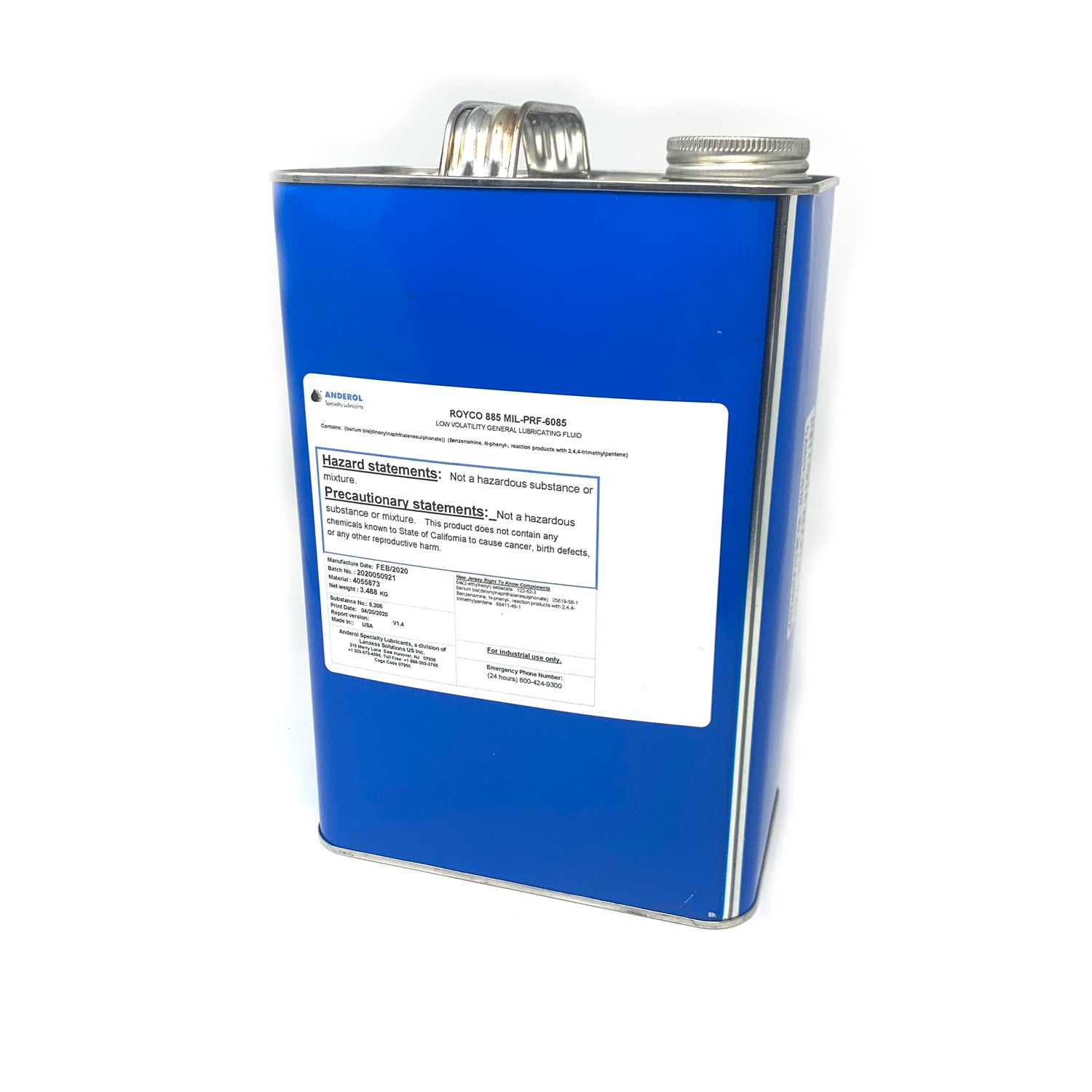 Royco 885 Instrument Lubricant, Gallon, MIL-PRF-6085 | 885-1GL – Pilots ...