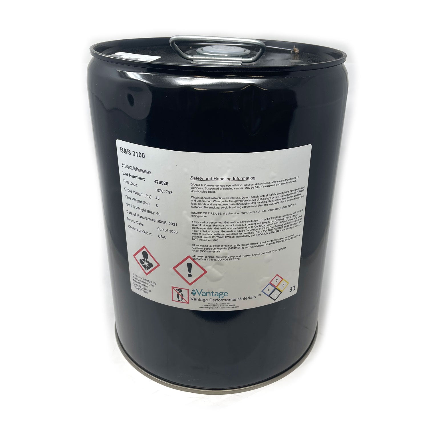 B&B Tritech - Compressor Wash, 5Gal, MIL-PRF-85704 Type I – Pilots HQ LLC.