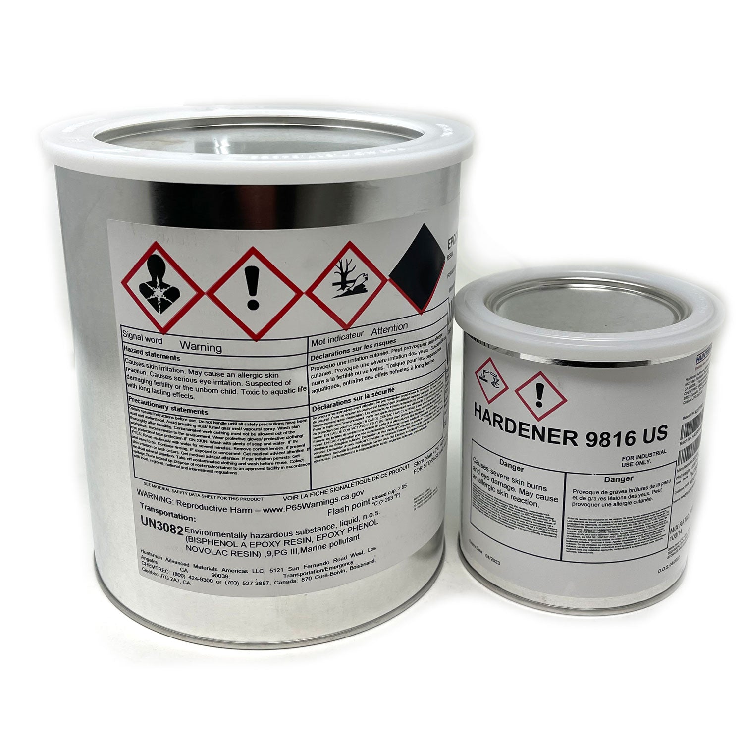 Huntsman - Resin/Hardener 9816 Epoxy Laminating System, A+B Gallon Kit ...