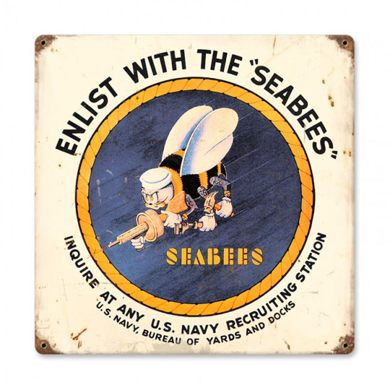 Vintage Signs - Seabees Sign | HA017 – Pilots HQ LLC.